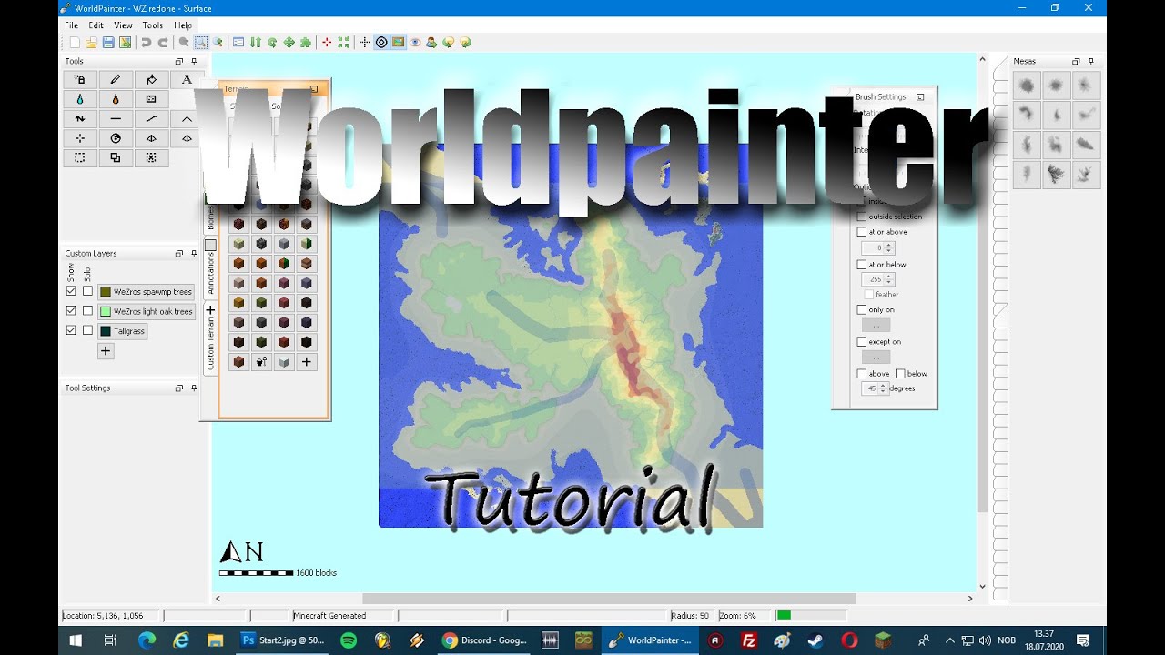 Worldpainter Tutorial 1 - Cliffs and beaches - YouTube