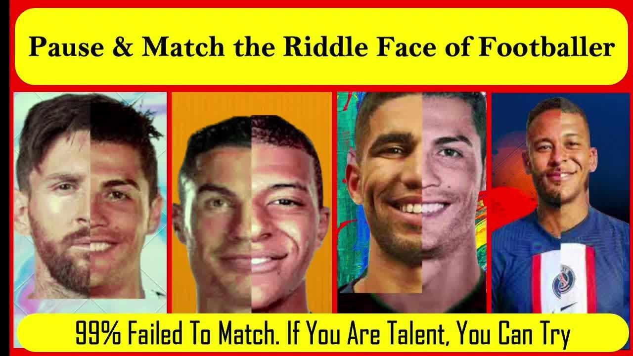 Pause and Match the Riddle Face of Footballer | - YouTube