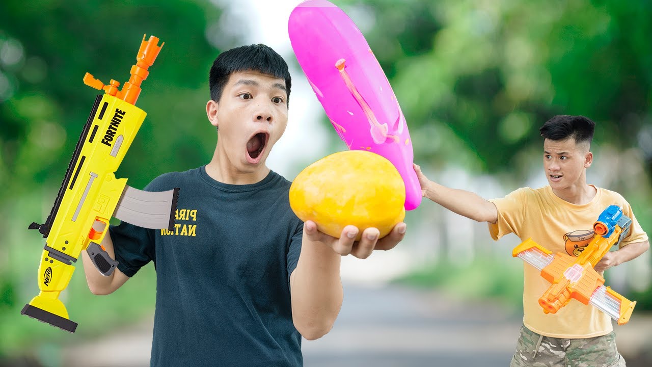 Battle Nerf War: Competition Nerf Guns Robbers Group MANGO BATTLE - YouTube