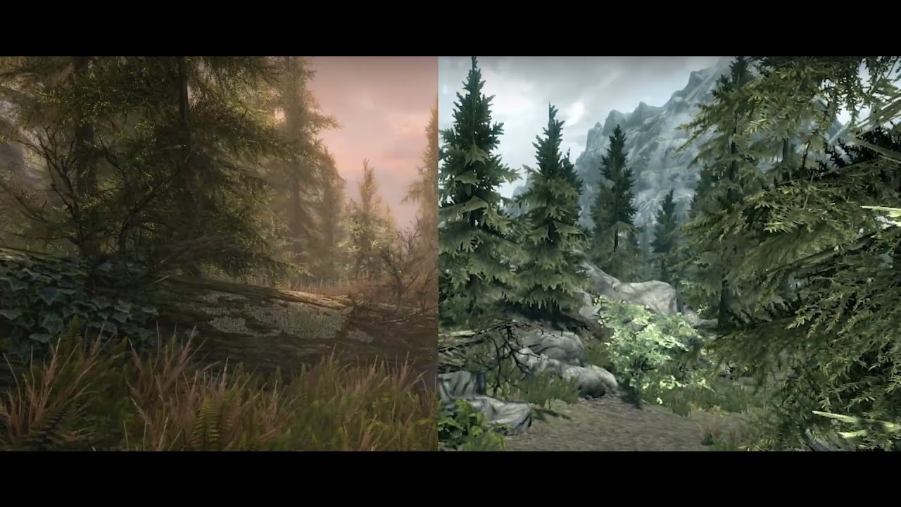 Skyrim Special Edition Graphics Comparison XONE VS XBOX 360 - YouTube