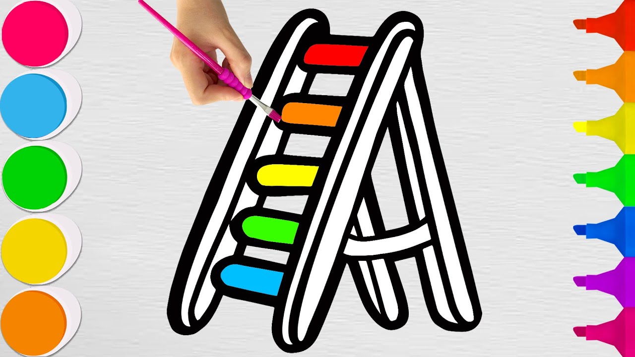 How to Draw Ladder Easy | Ladder Drawing Step by Step - YouTube