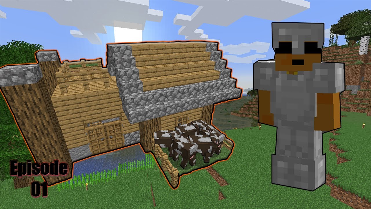 Minecraft Lets Play: Episode 1- HUMBLE HOUSE - YouTube