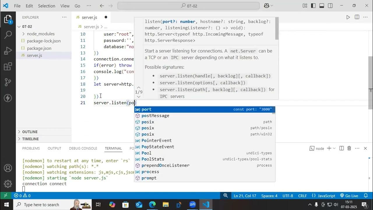 Data insert and display with mysql using node js - YouTube