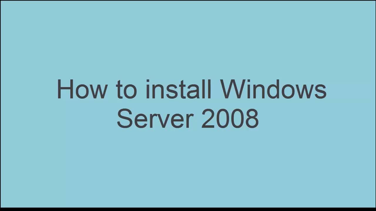 How To Install Windows Server 2008 in VMware Workstation 11 - YouTube
