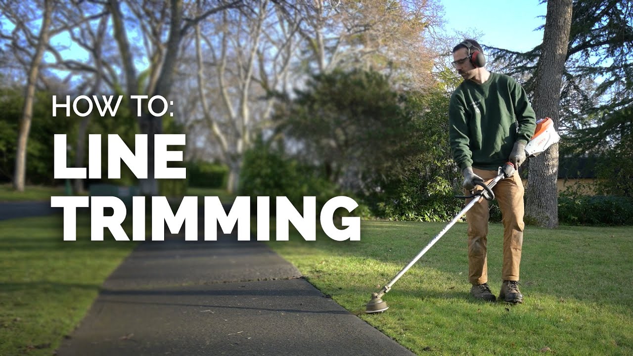 How to Line Trim Your Yard in The Most Efficient Way - YouTube