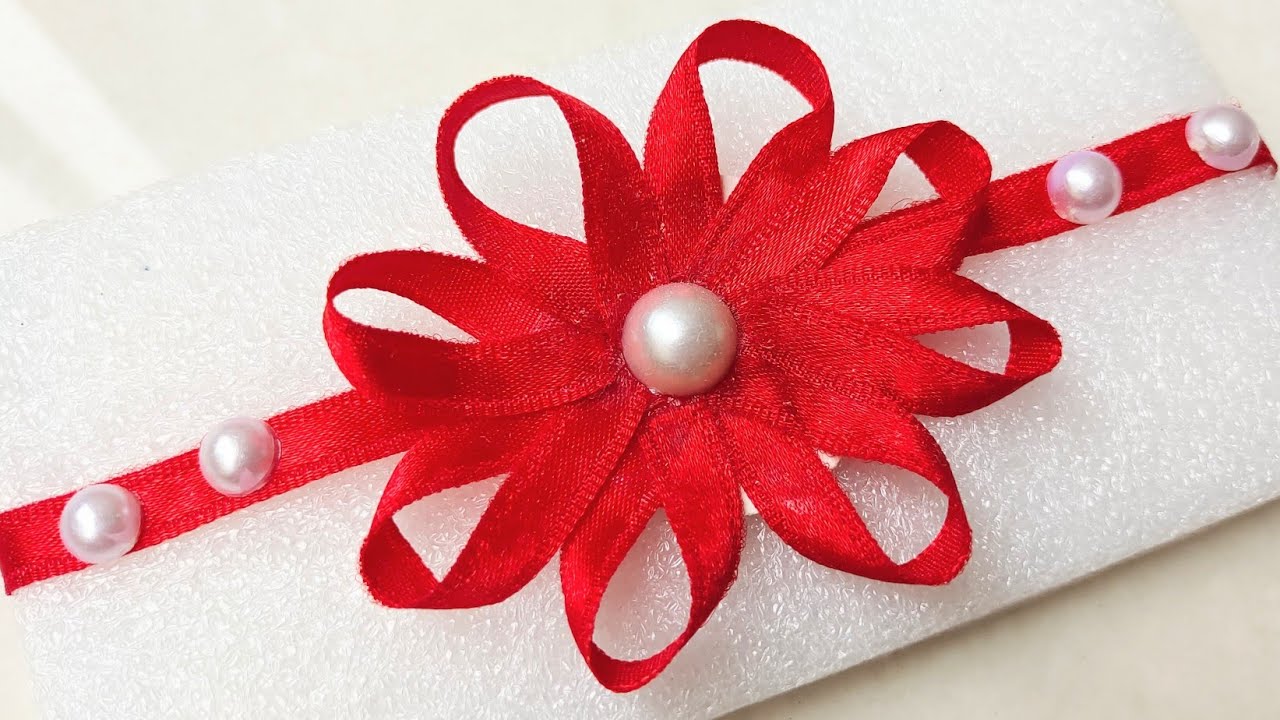 DIY Rakhi | Rakhi From Ribbon | DIY Rakhi making at home | Easy Rakhi ...