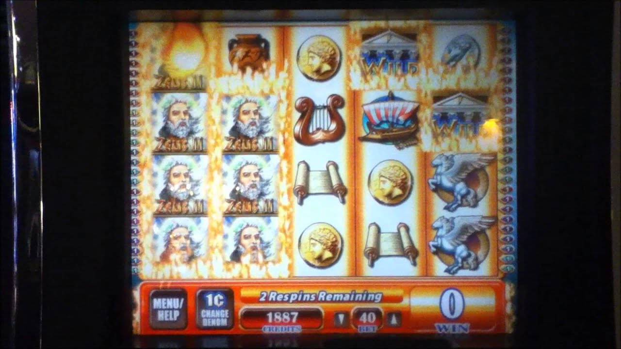 ZEUS II Penny Video Slot Machine with SUPER RESPINS "BIG WINS ...