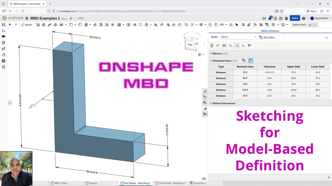 Onshape - Sketching for Model-Based Definition (MBD) - YouTube