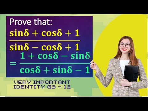 Mathematics #Trigonometry #Prove that:(𝐬𝐢𝐧A+𝐜𝐨𝐬A+𝟏)/(𝐬𝐢𝐧A−𝐜𝐨𝐬A+𝟏)=(𝟏 ...