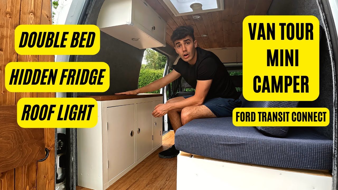 FULL VAN TOUR | Mini Camper Van | Ford Transit Connect - YouTube