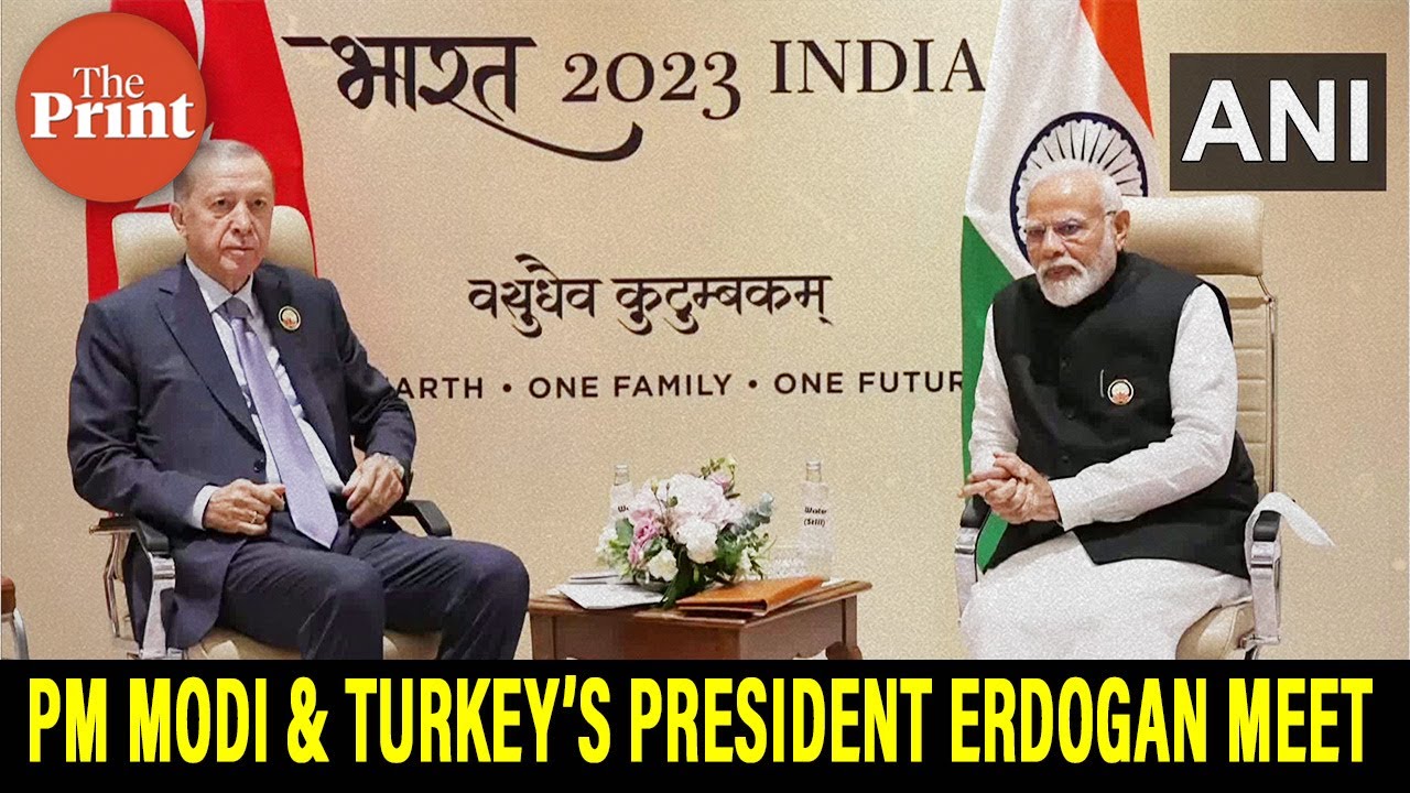 PM Narendra Modi and President of Turkey Erdogan meet on the sidelines ...