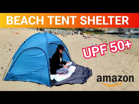 Amazing Beach Tent Sun Shelter Set Up Video  from Amazon