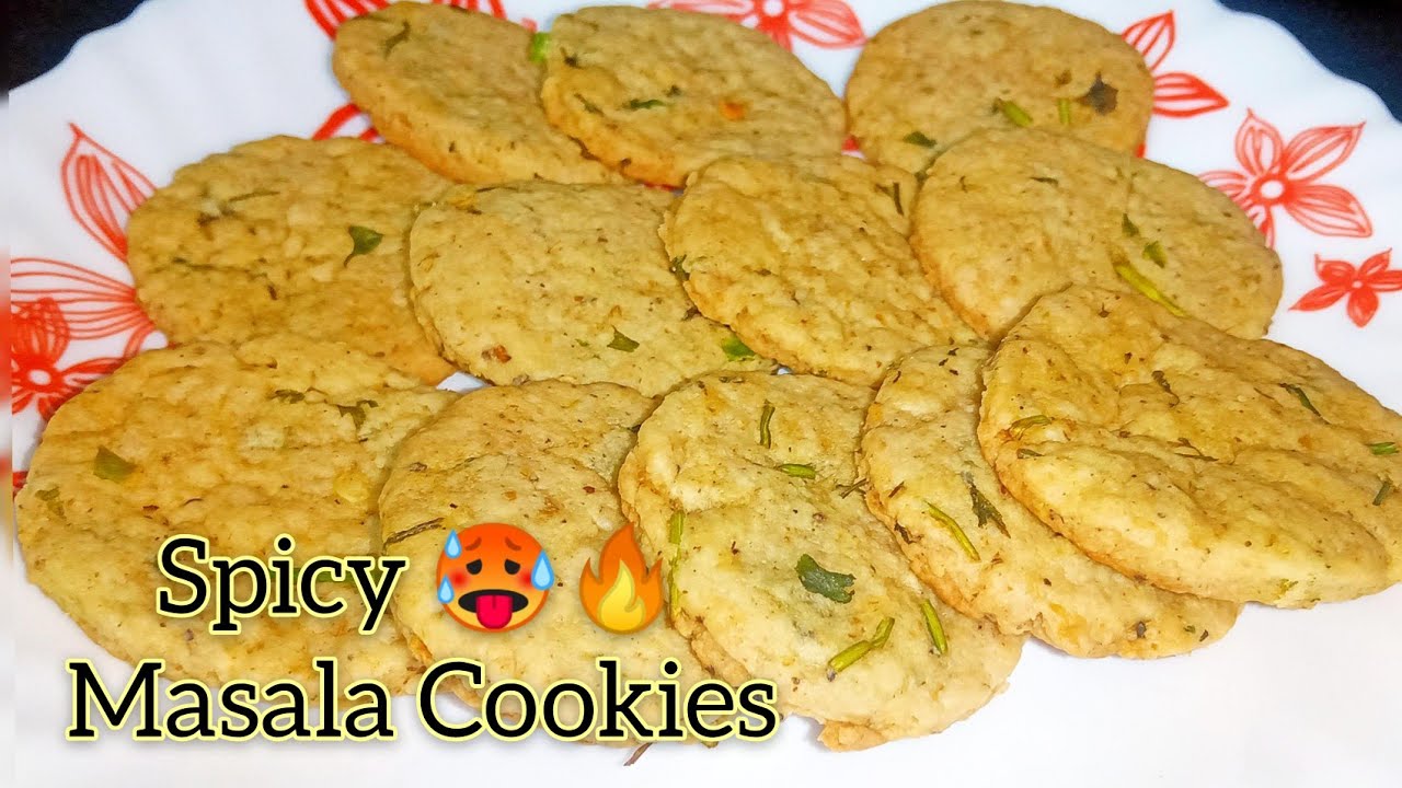 🥵 Spicy Masala Cookies 👌😋/Masala Biscuit Recipe/Evening Snacks ...