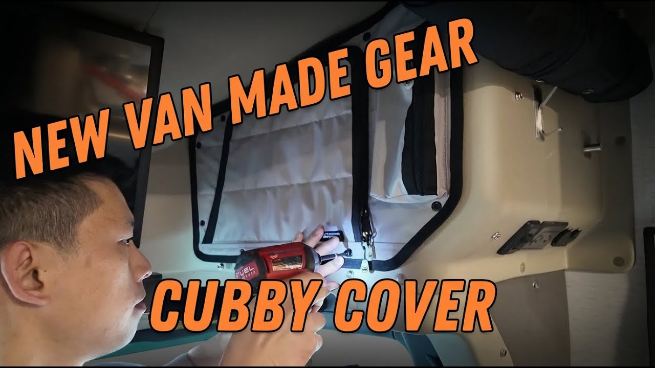 New Van Made Gear Cubby shades installation - YouTube