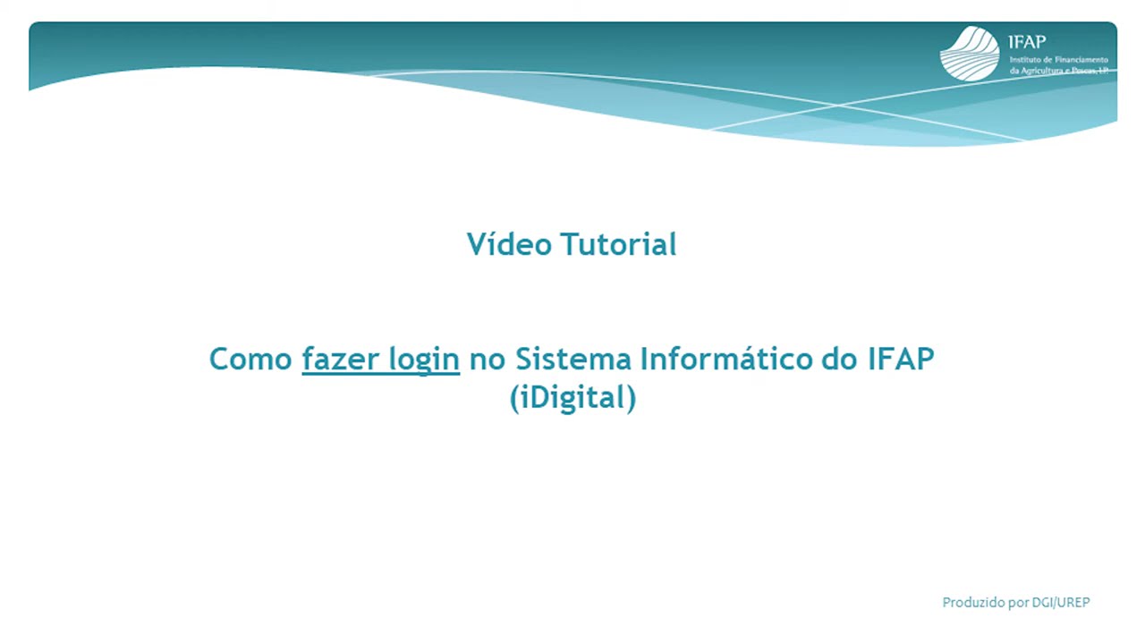 iDigital Login | Como fazer login no Sistema Informático do IFAP - YouTube