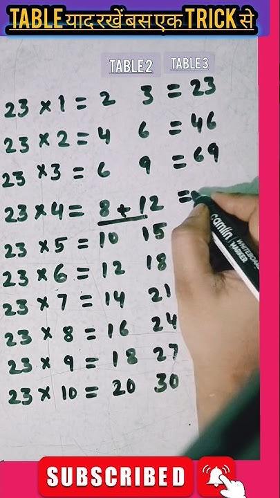 |23times table trick| 23table trick| math tricks| trick to learn table ...