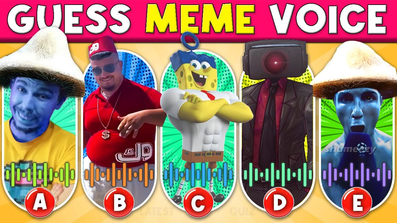 GUESS THE MEME SONG | 🎵🎙️🔥MrBeast, Spongebob, Camera Man, Skibibidi Dom ...