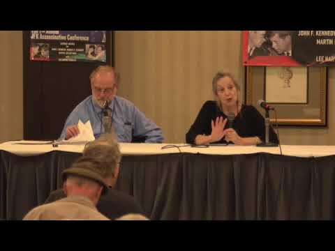 Ed Tatro and Victoria Powell Sulzer speaking at the 2019 JFK ...