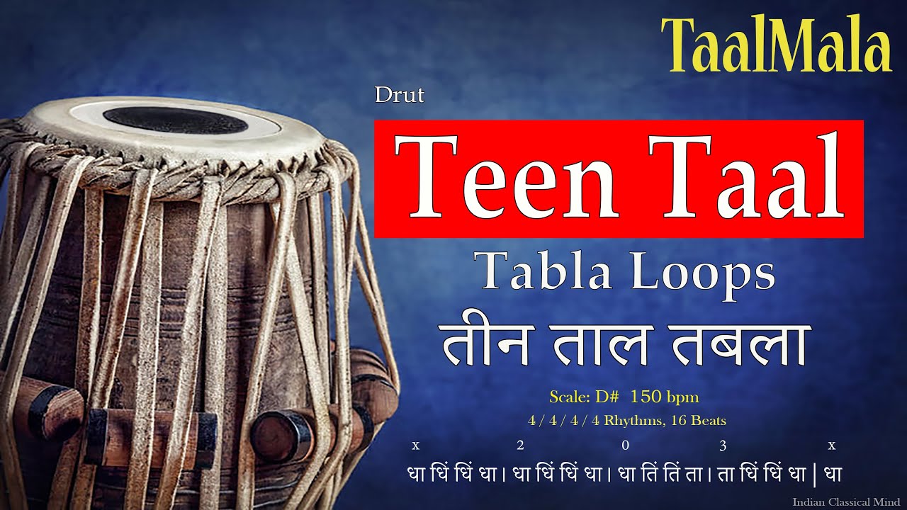 Teen Taal tabla loops | Teen Taal 16 Beats | #Tabla #Tanpura D sharp ...