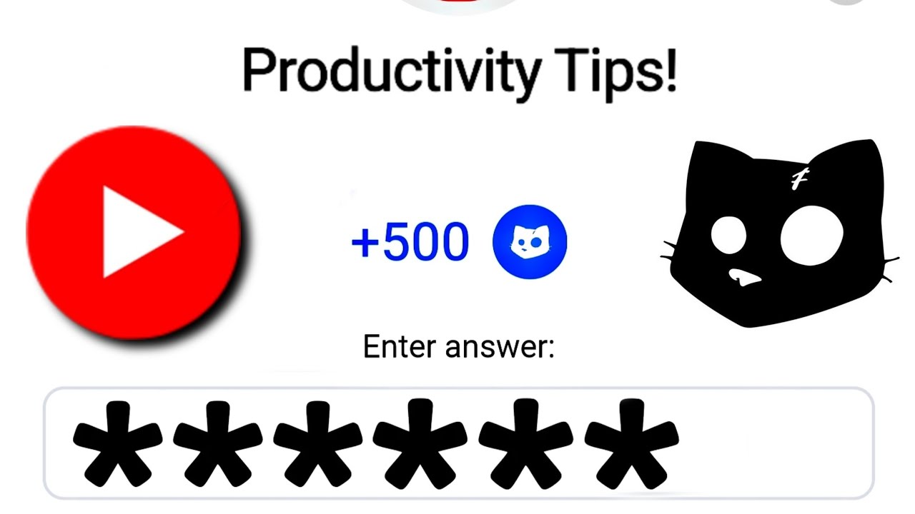 Productivity Tips! Cats Video Code Today | Productivity Tips! Cats Answer | Cats Youtube Video ...