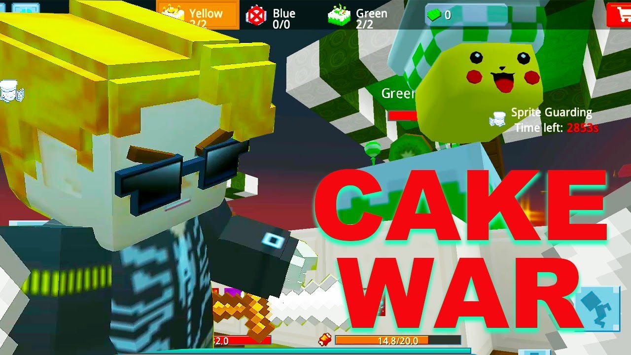 Blockman GO - Cake War #1 New Mode in the Minecraft Mode - YouTube