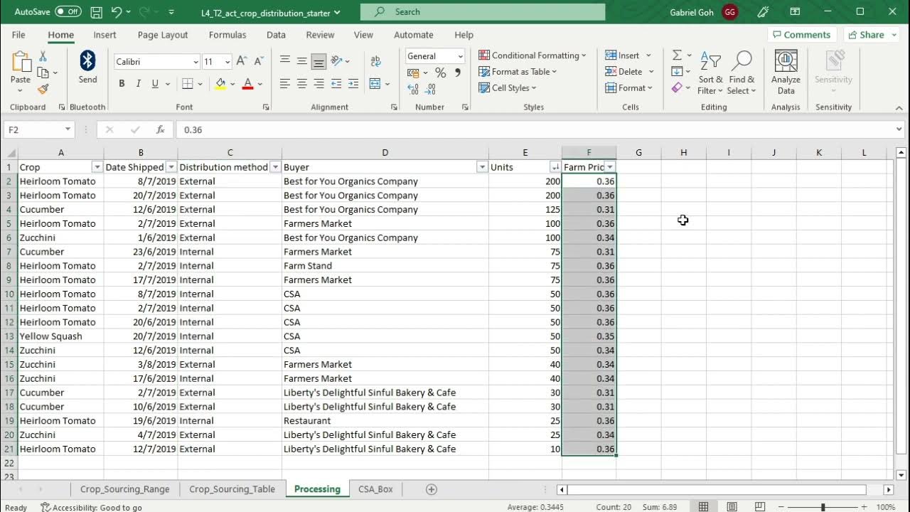 Microsoft Excel Basics: Module 4: Managing Table and Range Data, Lesson 4 - YouTube