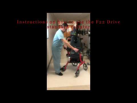 Instructions on how to use the F22 standard Drive Rollator - YouTube