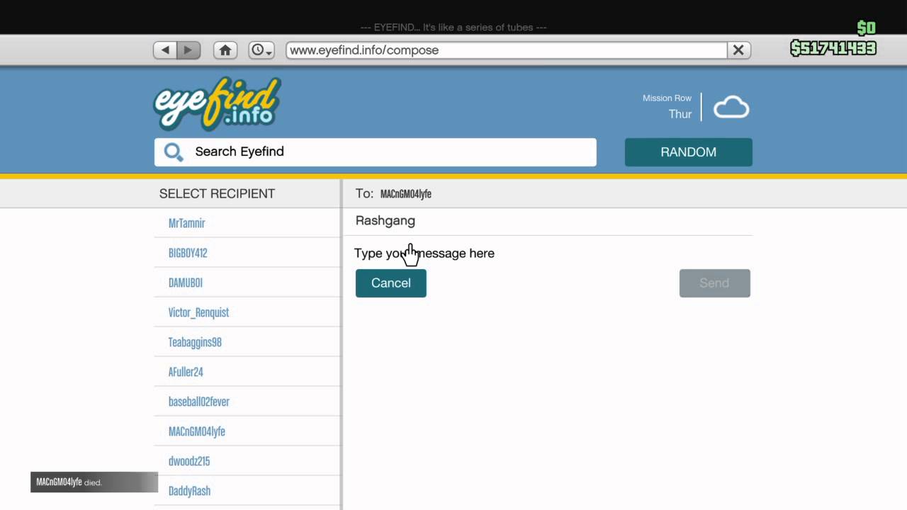 GTA V online how to send email w/Rashgang - YouTube