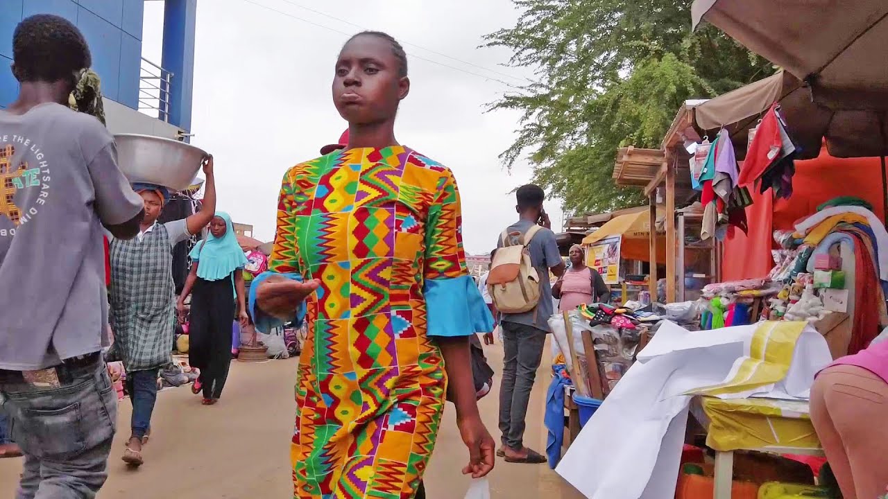 INSIDE GHANA'S FAMOUS MADINA MARKET, AFRICA ||AFRICAN WALK VIDEOS - YouTube
