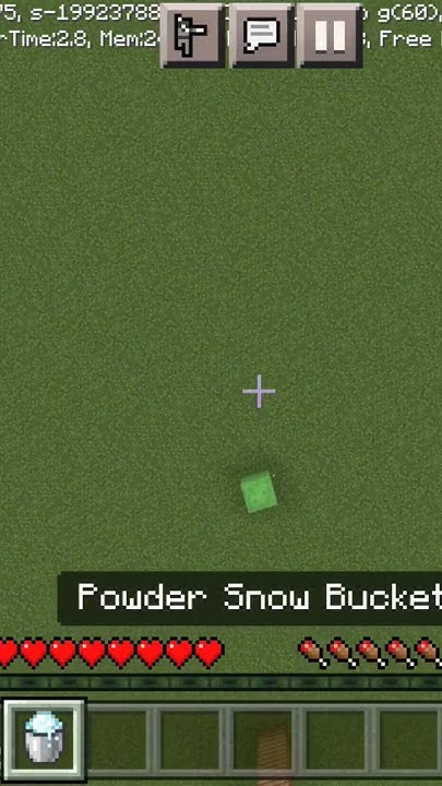 Minecraft slime+snow bucket clouch #minecraft #gaming #clouch - YouTube