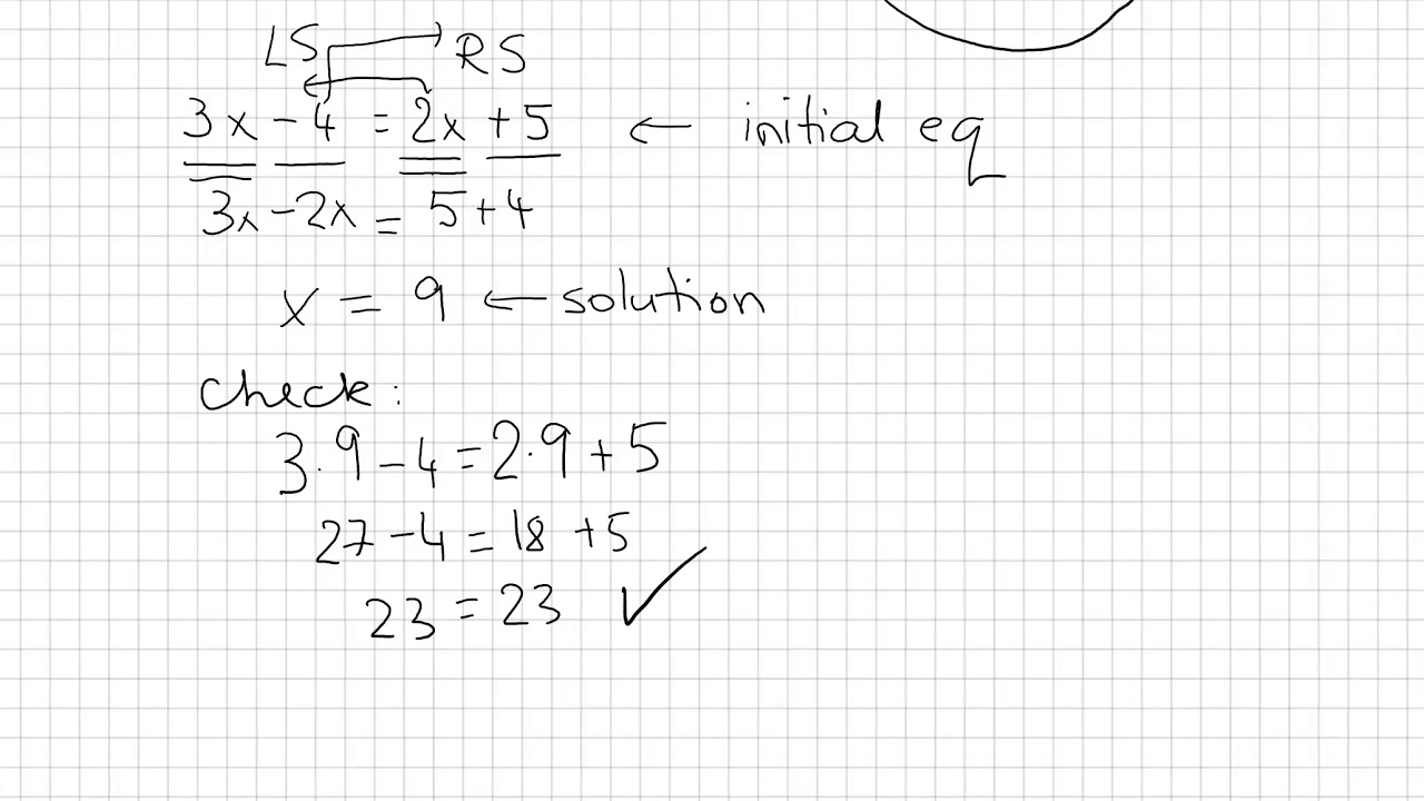 First Degree Equations in One Variable - YouTube