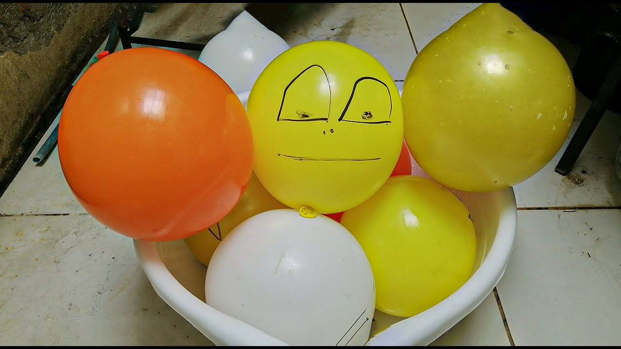 Popping Balloon | How to make a foam balloon - Pop Colorful Water ...
