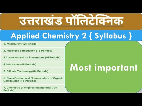 Applied Chemistry 2 Syllabus | Syllabus of Applied chemistry 2 | - YouTube