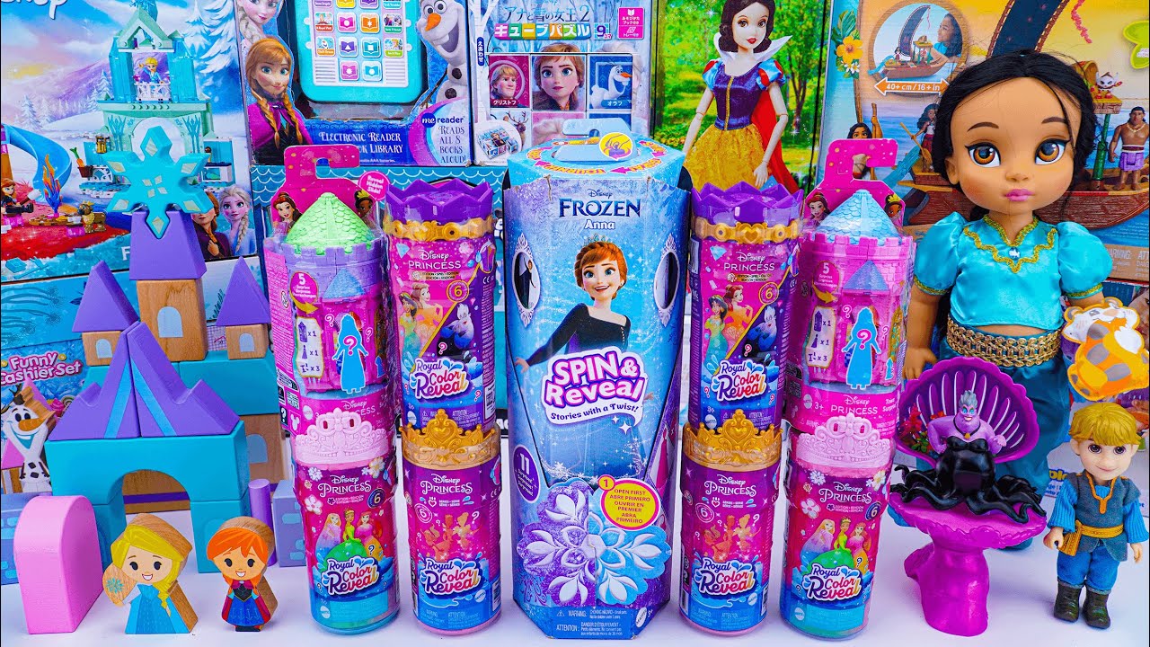 Disney Frozen Toys Collection Unboxing | Disney Princess Spin & Reveal ...