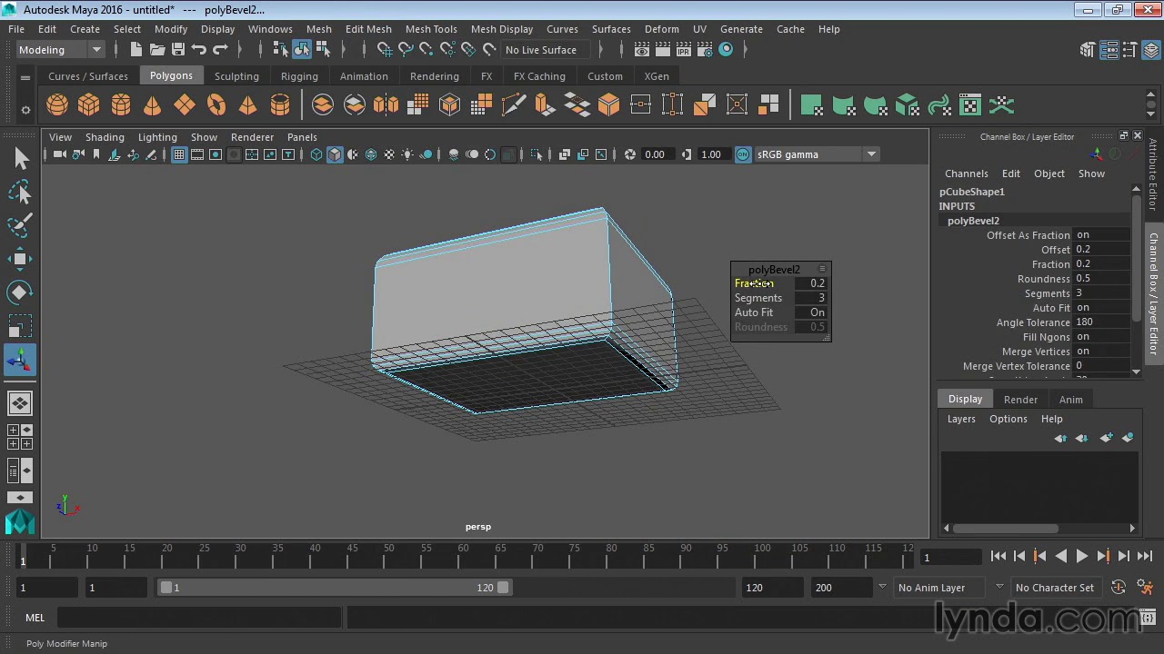 06 04 Использование Bevel tools скос Autodesk Maya - YouTube