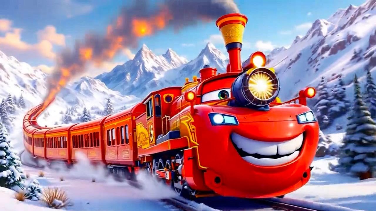Train Lightning McQueen Racing in Snowy Mountains Song ! - YouTube