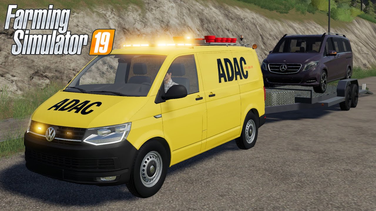 FS19 - VW Volkswagen Transporter T6 ADAC SERVICE - CAR MOD for Farming ...