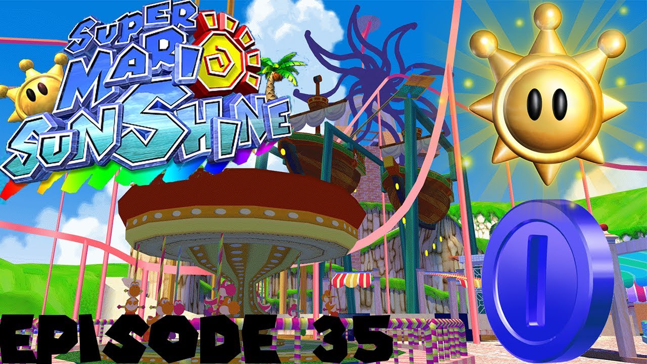 Let's Play Super Mario Sunshine|Episode 35|Pinna Park Blue Coins and ...