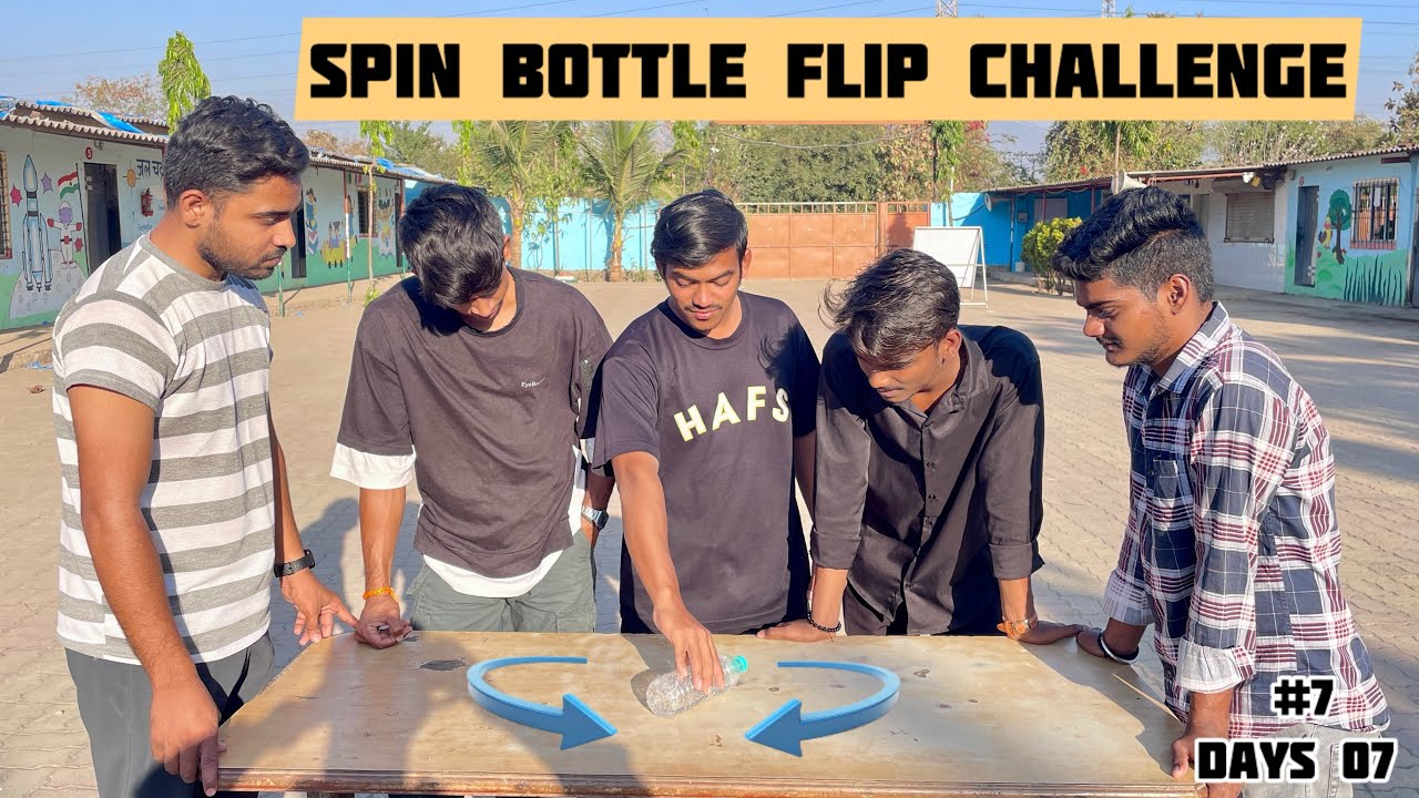 Spin Bottle Flip challenge (Days 07) 7 Days 7 Videos Bottle Flip ...