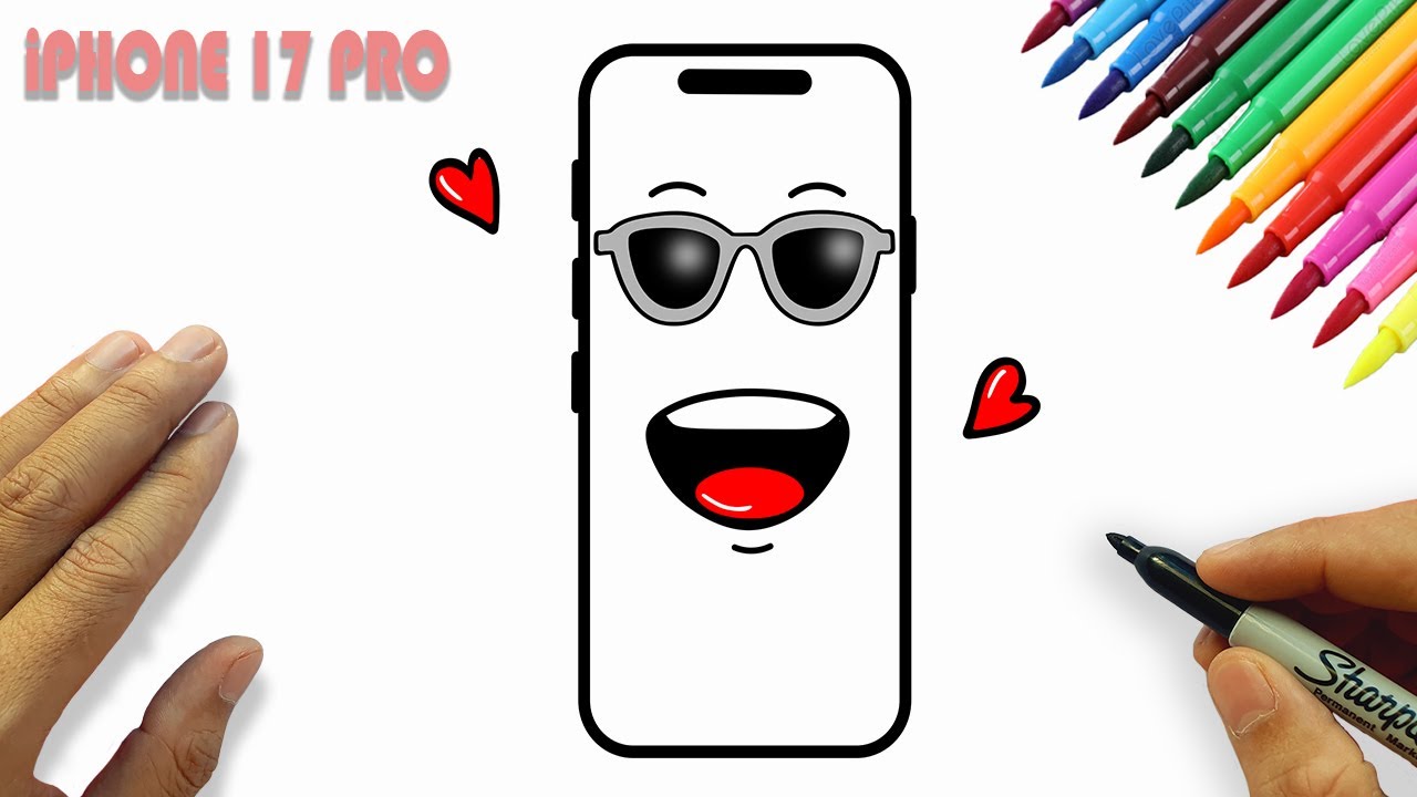 How To Draw A Mobile Phone Step By Step, Cell Phone, iPhone Drawing ...
