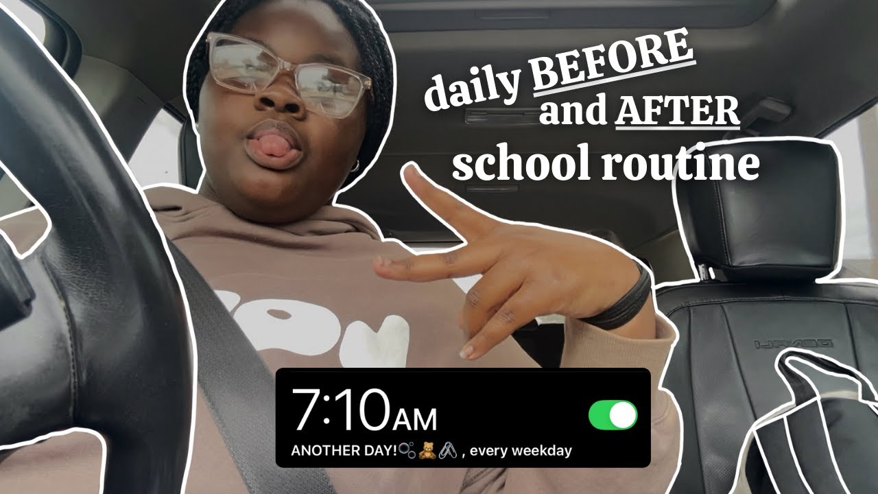 daily BEFORE and AFTER school routine - YouTube