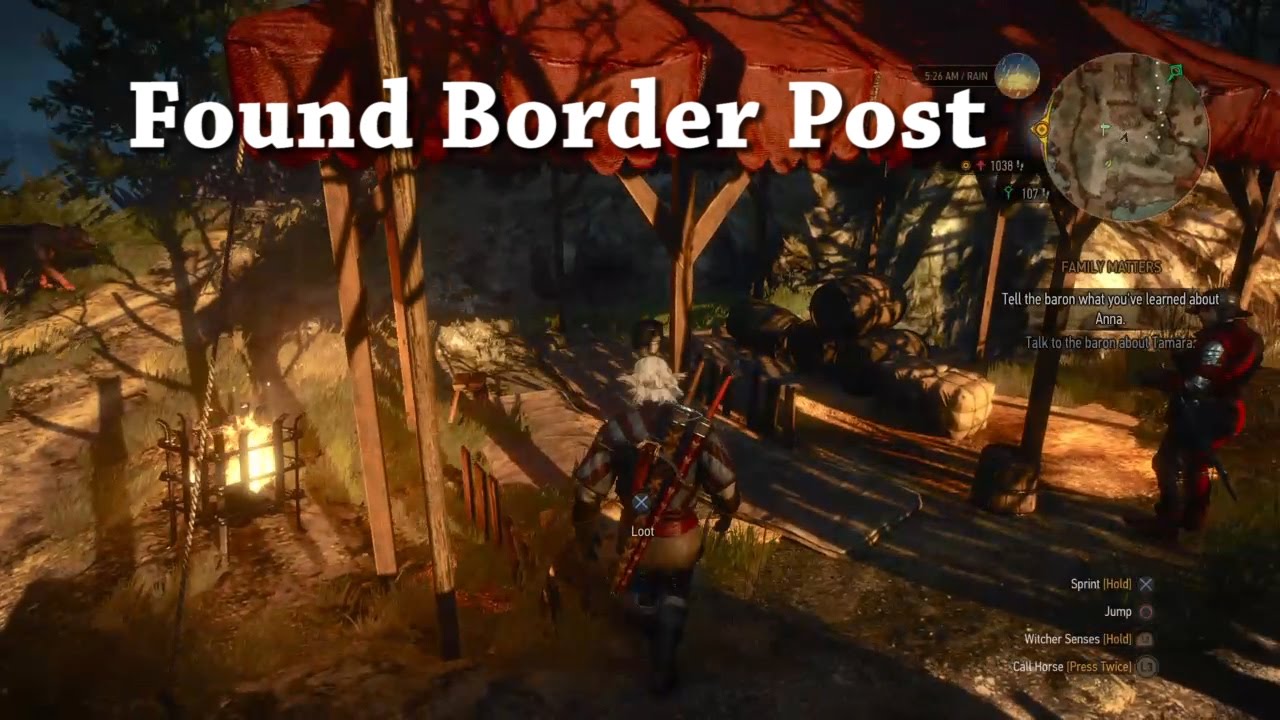 The Witcher 3: Wild Hunt: Border Post Quest - YouTube