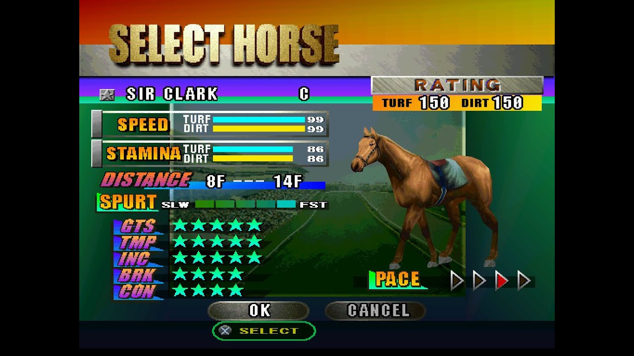 Gallop Racer Sir Clark T 150 D 150 - YouTube