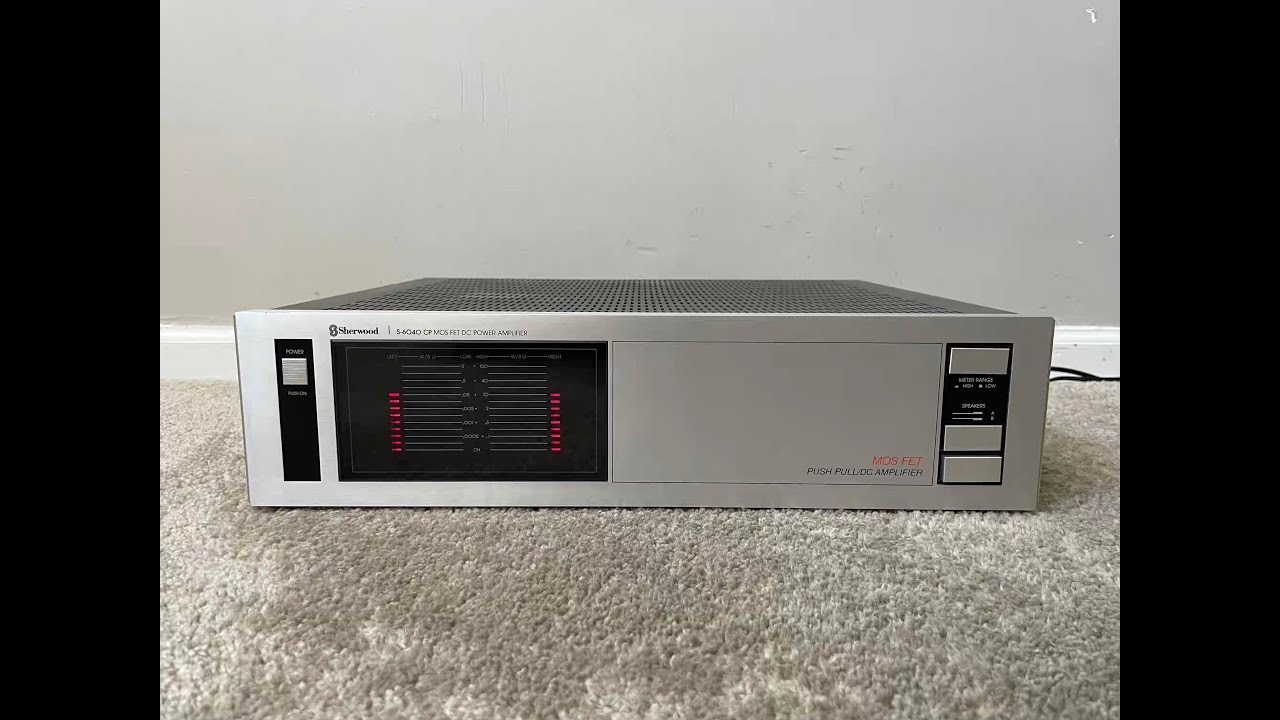 Sherwood S-6040 CP Home Stereo Power Amplifier - YouTube