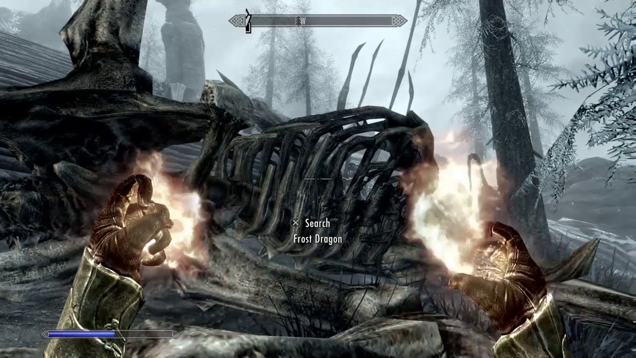 dragon skeleton fireball - YouTube