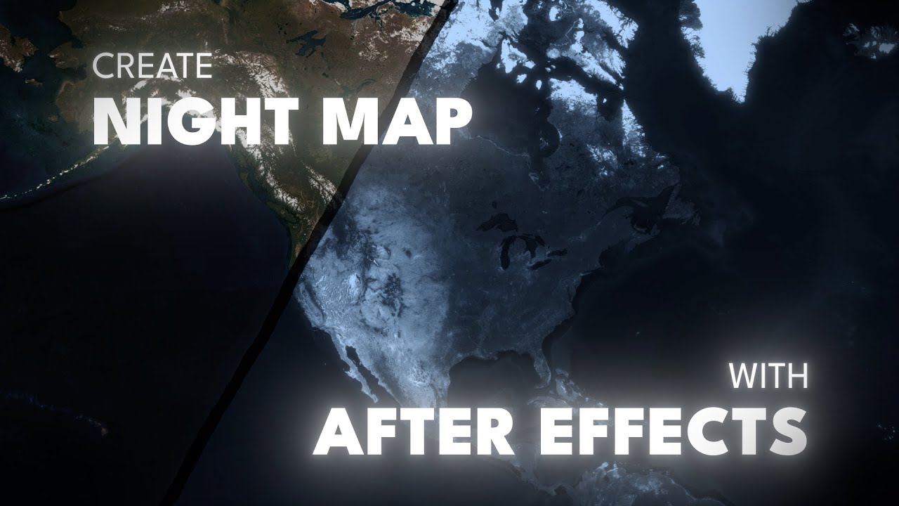 How to Create Night Map Effect in Geolayers Plugin After Effects | Day ...