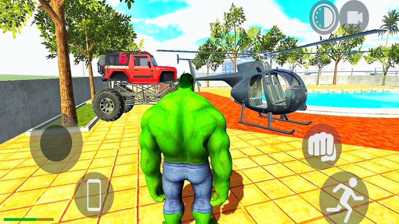 Hulk Driving Helicopter in Indian Bikes Driving 3D | Gameplay ...