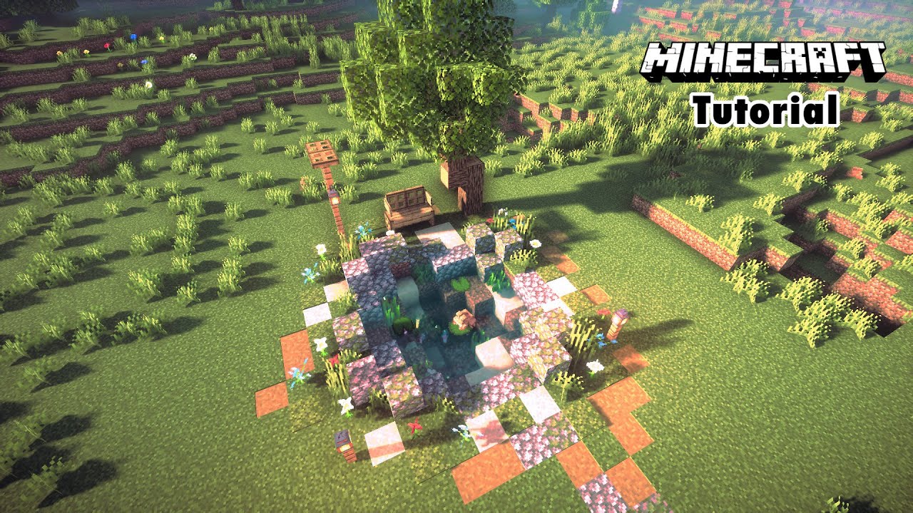 Minecraft: Small Pond Building Tutorial - YouTube