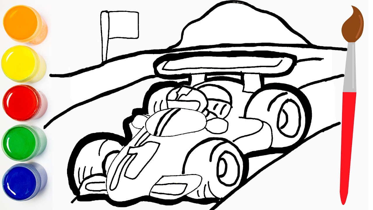 Cara menggambar Mobil F1 - Sketsa Mobil Formula Satu - Gambar Untuk ...