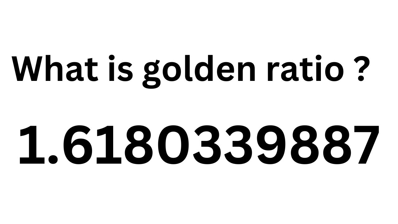 What is golden ratio ? - YouTube